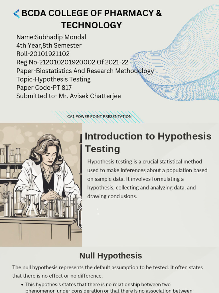 Subhadip Mondal | PDF | Type I And Type Ii Errors | Statistical Significance