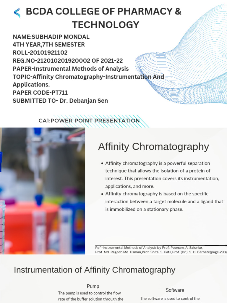 Subhadip Mondal Instrumental Analysis | PDF | Chromatography | Ligand ...