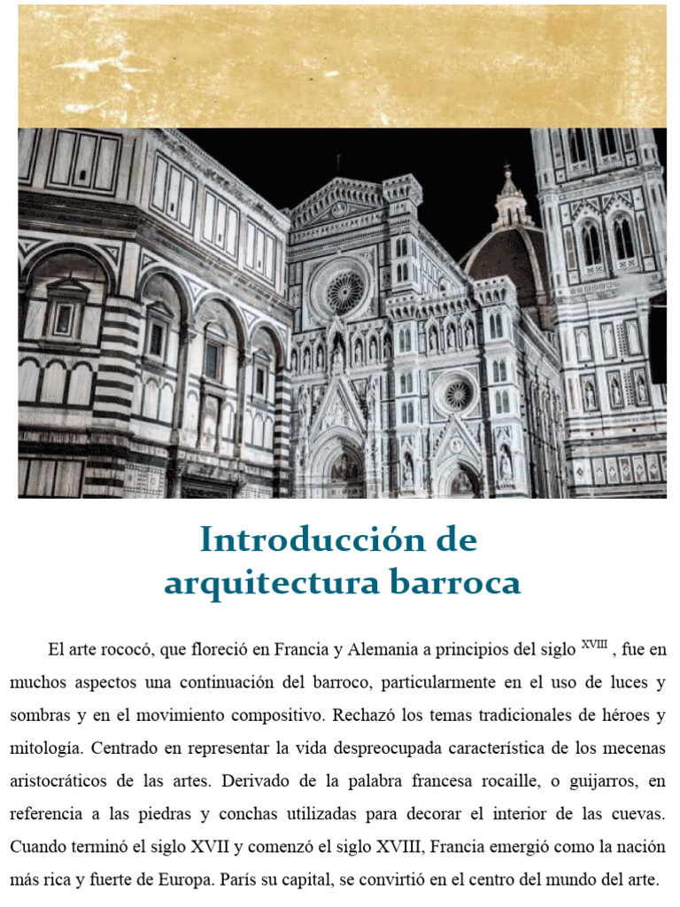 ARquitectura Barroco y Rococó | PDF | Barroco | Renacimiento
