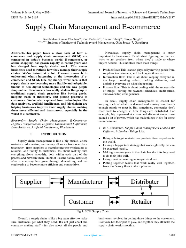 Supply Chain Management and E-Commerce | PDF | Supply Chain | Supply Chain Management