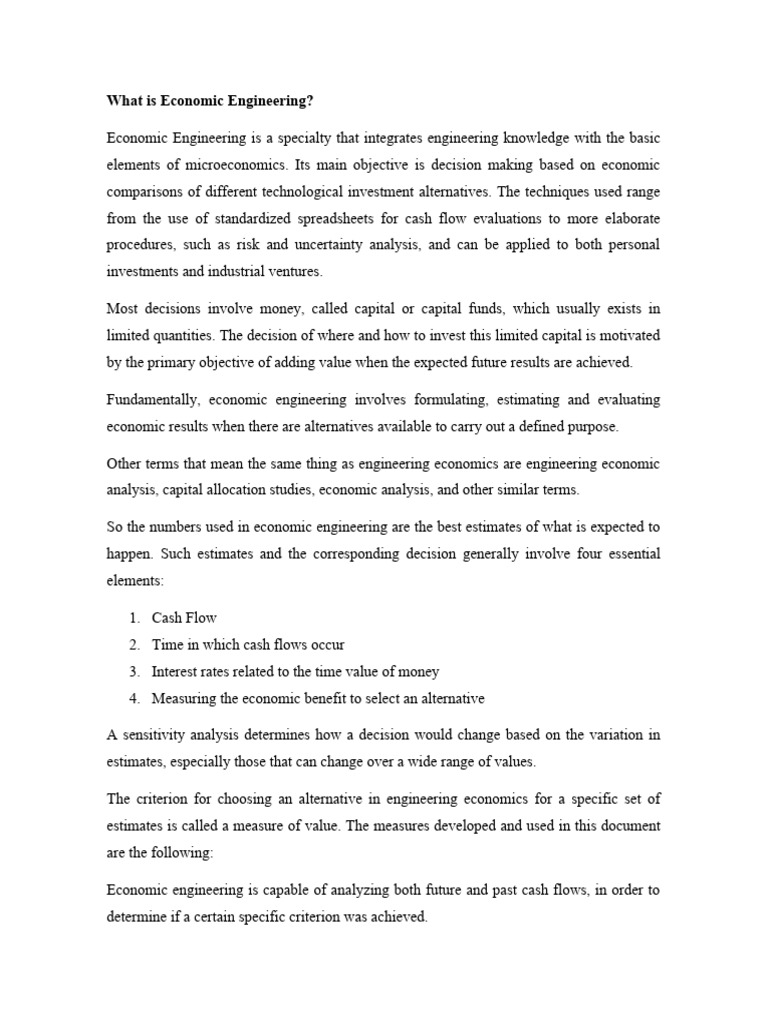Economic Engineering Questionnaire | PDF | Interest | Morality