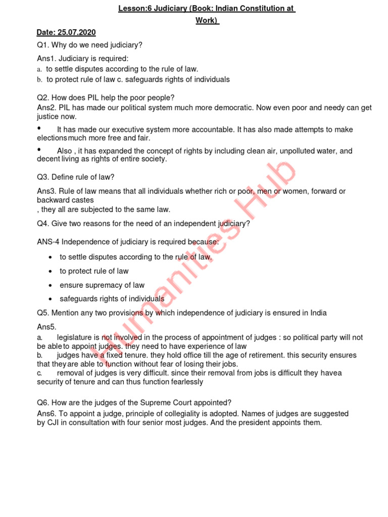 Judiciary Notes 2 | PDF | Supreme Courts | Supreme Court Of The United ...