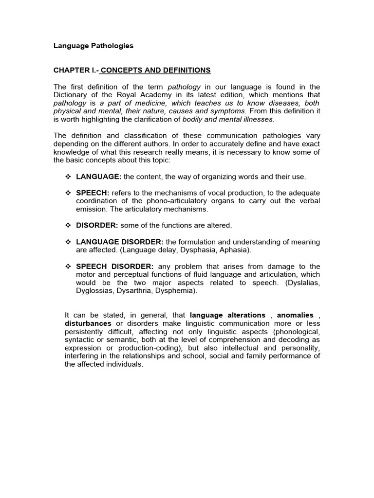 Summary Language Pathology | PDF | Aphasia | Stuttering