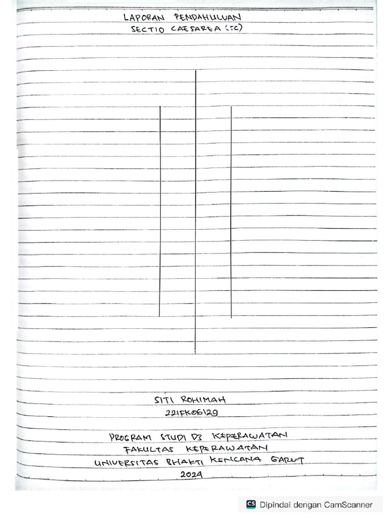 LP Sectio Caesarea - Siti Rohimah | PDF