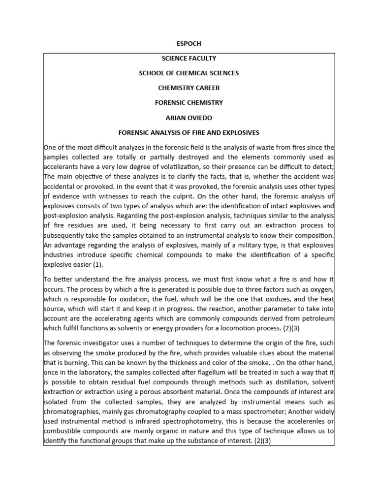 Forensic Analysis of Fires and Explosives | Download Free PDF | Fires ...