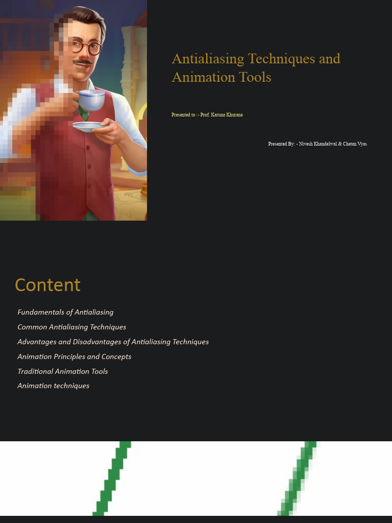 Antialiasing Techniques and Animation Tools | PDF | Animation | Imaging
