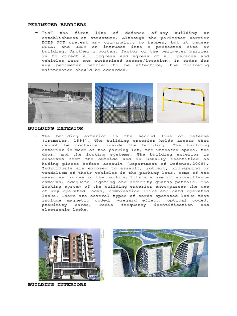 Perimeter Barriers | PDF | Security Alarm | Securities