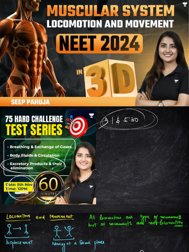 Locomotion & Movement - Muscular System | PDF