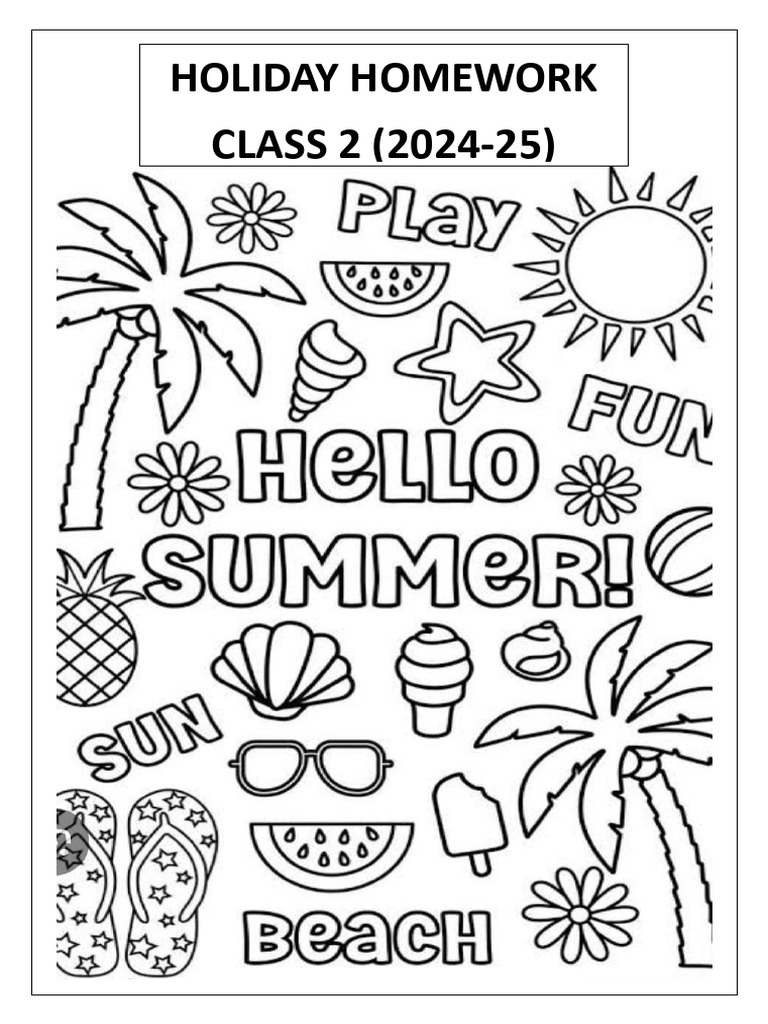 Summer Holiday Homework Design Guide | PDF