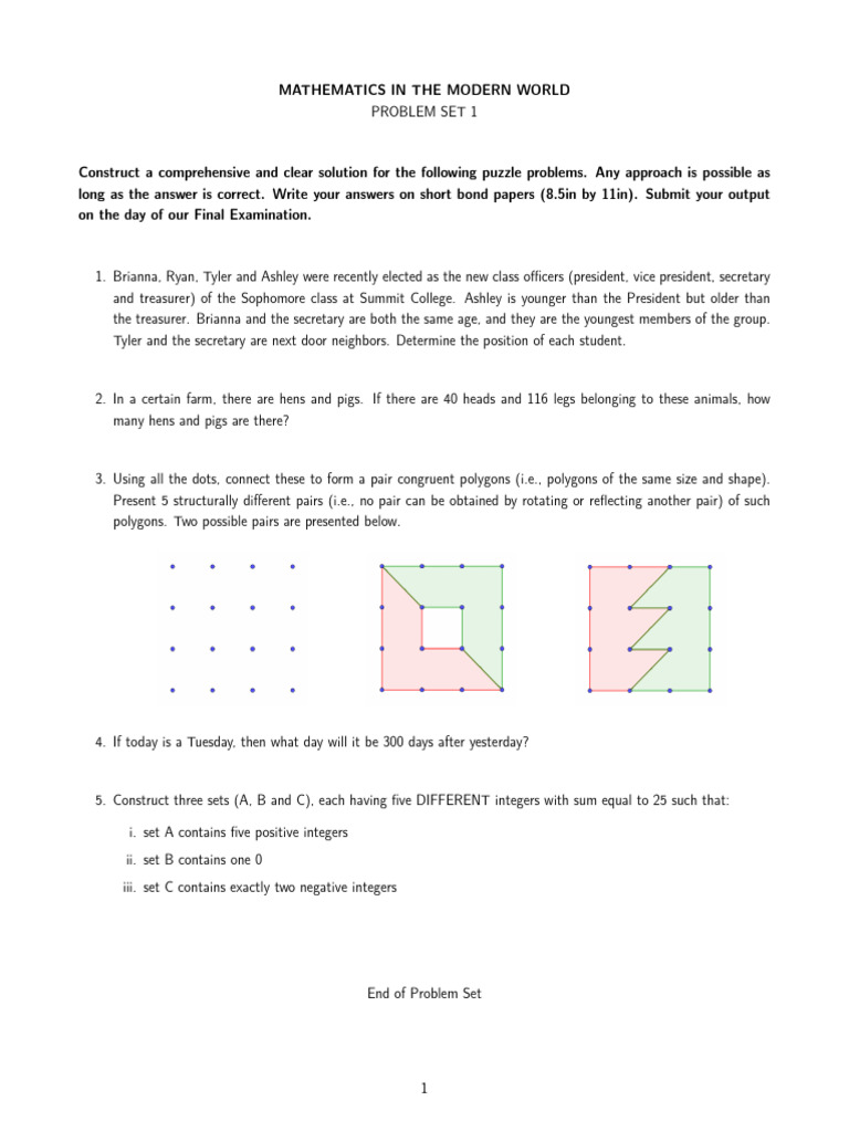 ProblemSet SJ | PDF | Language Arts & Discipline | Teaching Methods & Materials