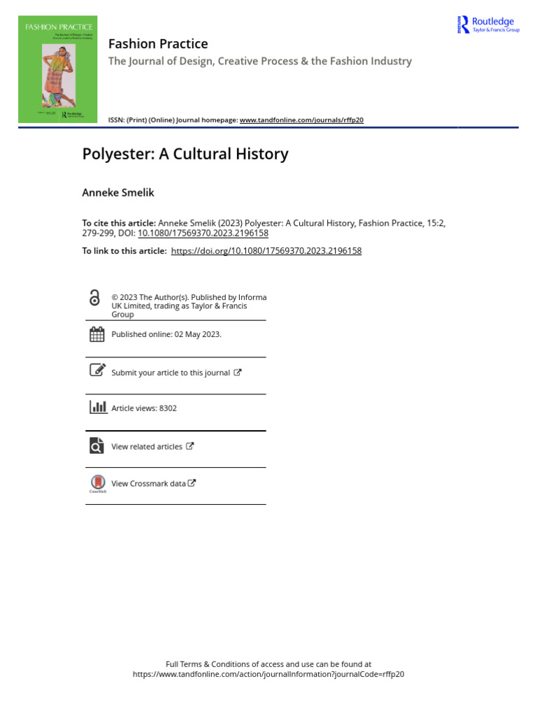 Polyester's Cultural Evolution | PDF | Textiles | Polymers