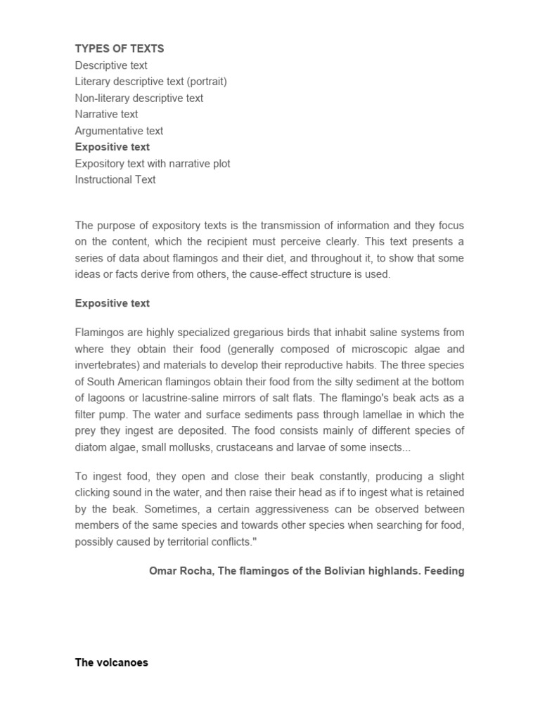 Expository Texts | PDF | Fable | Volcano