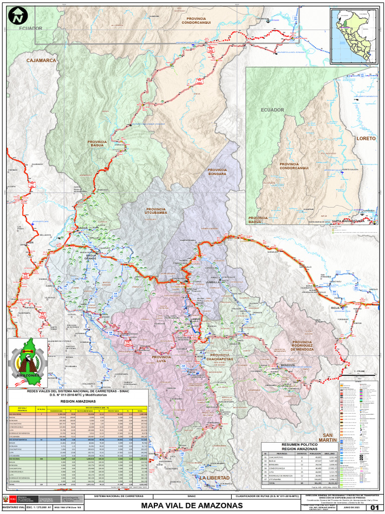 01 Mapa Vial de Amazonas | PDF