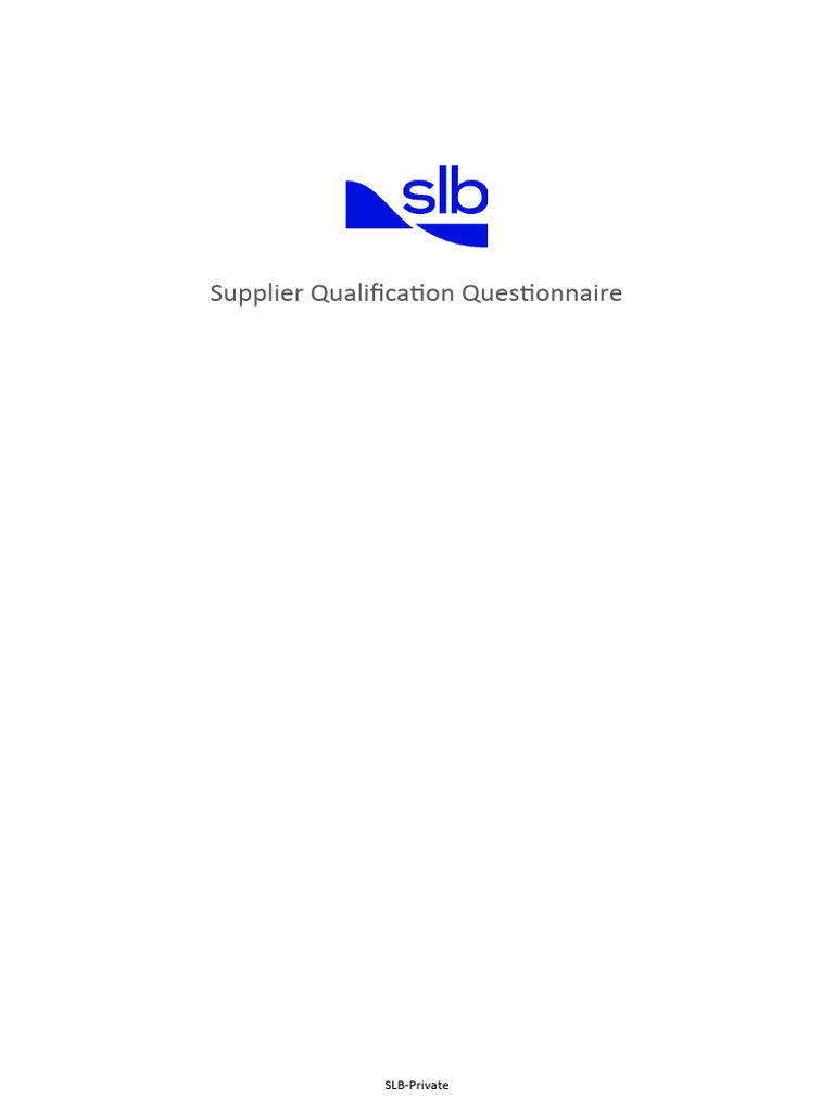 07-Supplier Qualification Questionnaire | PDF | Scrap | Climate Change Mitigation