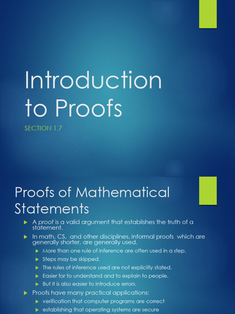 Logic and Proofs - 4 | PDF | Theorem | Mathematical Proof
