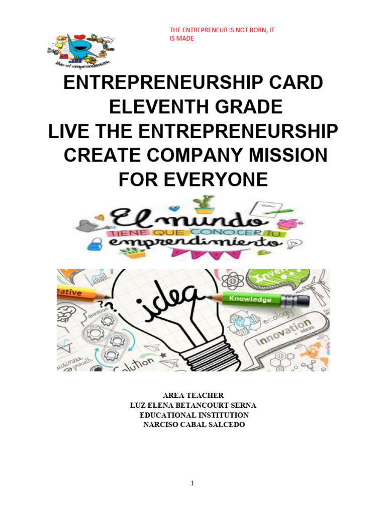 ENTREPRENEURSHIP CARD ELEVEN GRADE 2021 7Pd60c6 Vlx7NE6 | PDF ...