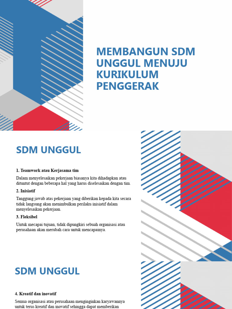 Membangun SDM Unggul Menuju Kurikulum Penggerak | PDF