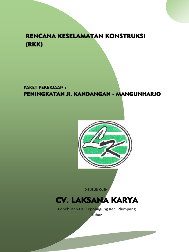 RKK Peningkatan Jalan Kandangan - Mangunharjo | PDF