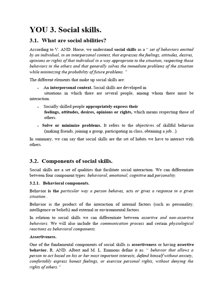 High Seas. UD 3 - Social Skills | PDF | Emotions | Communication