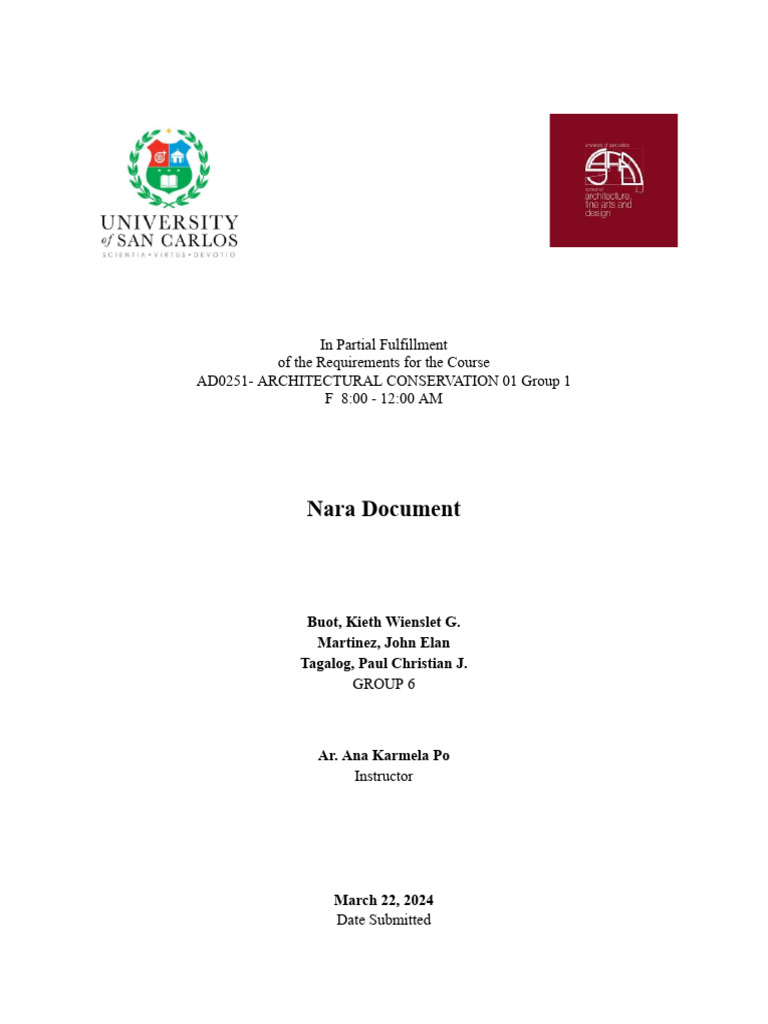Group 6-Nara Document | PDF | Cultural Heritage | Liberal Arts Education