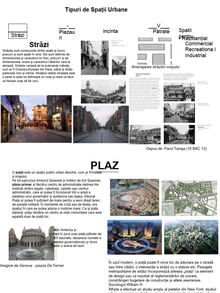 Tipuri de Spații Urbane | PDF