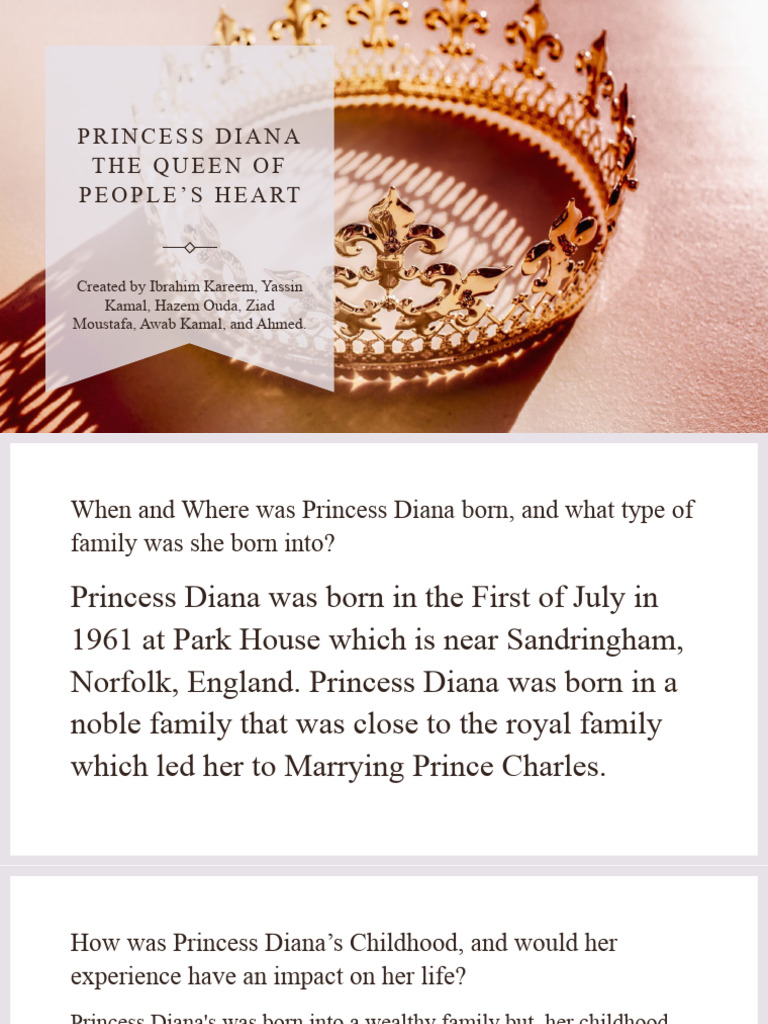Princess Diana The Queen of People's Heart | PDF | Diana