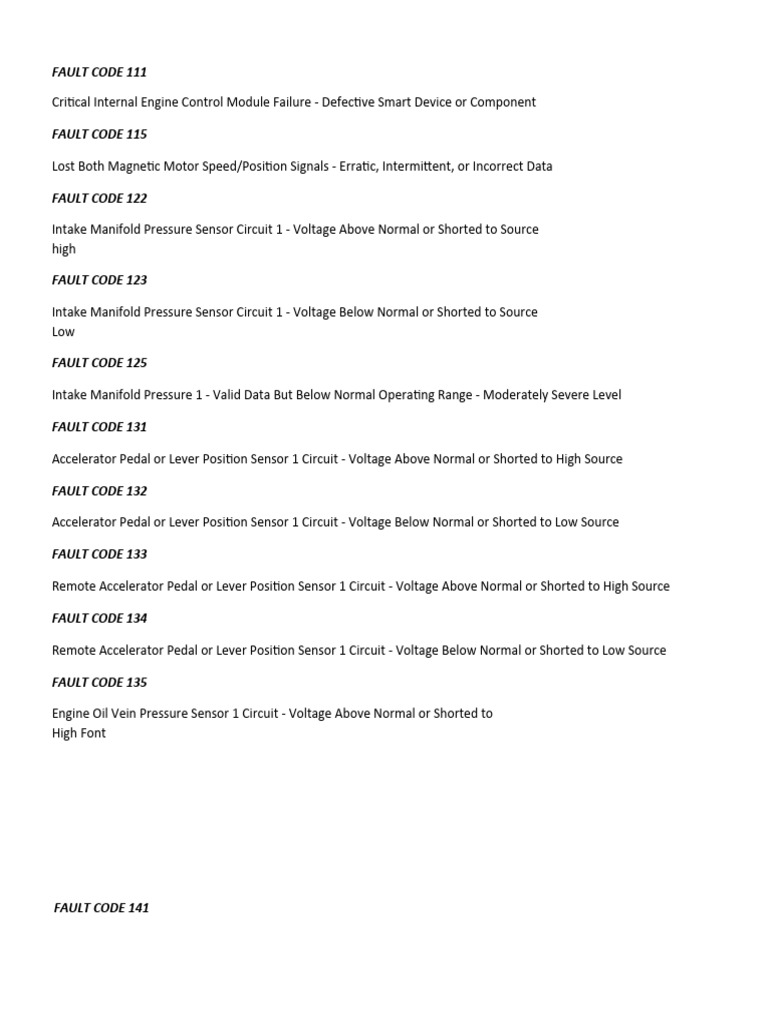 Cummins Isg Foton CODE | PDF | Throttle | Diesel Engine