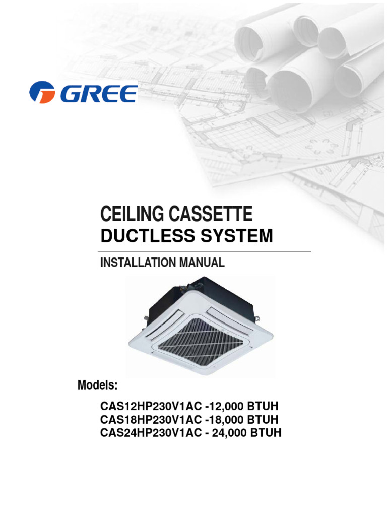 Gree g2h42c24240000 Cas24hp230v1ac Installation Guide | PDF | Duct ...