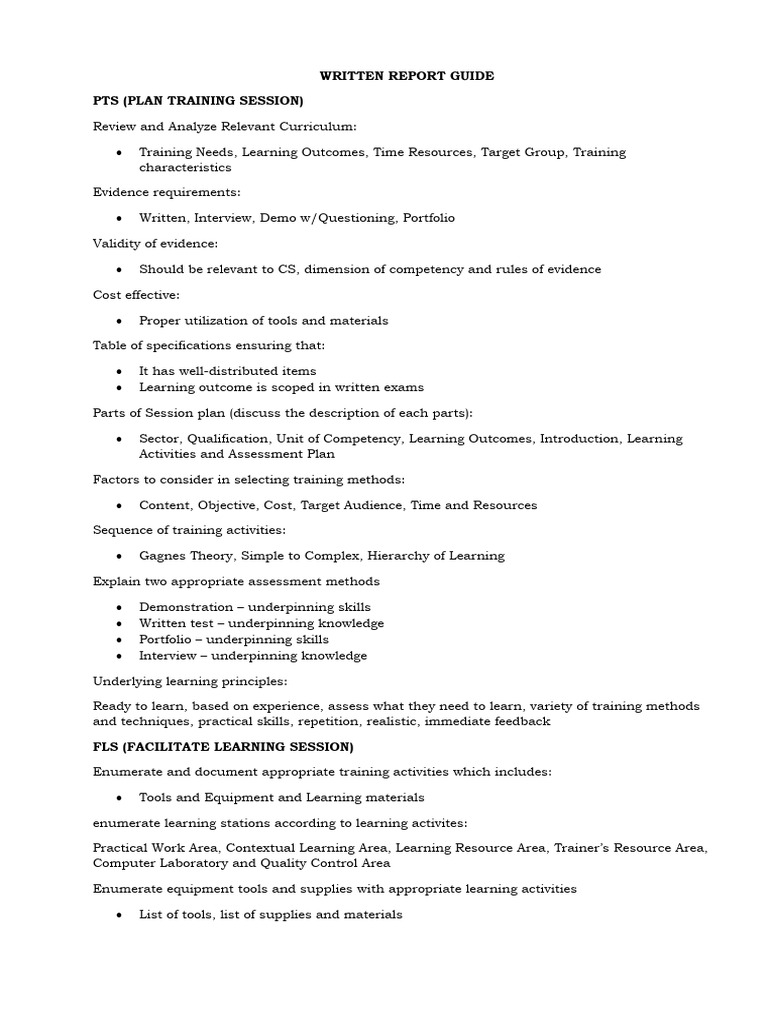 Written Report Guide | PDF | Educational Assessment | Learning