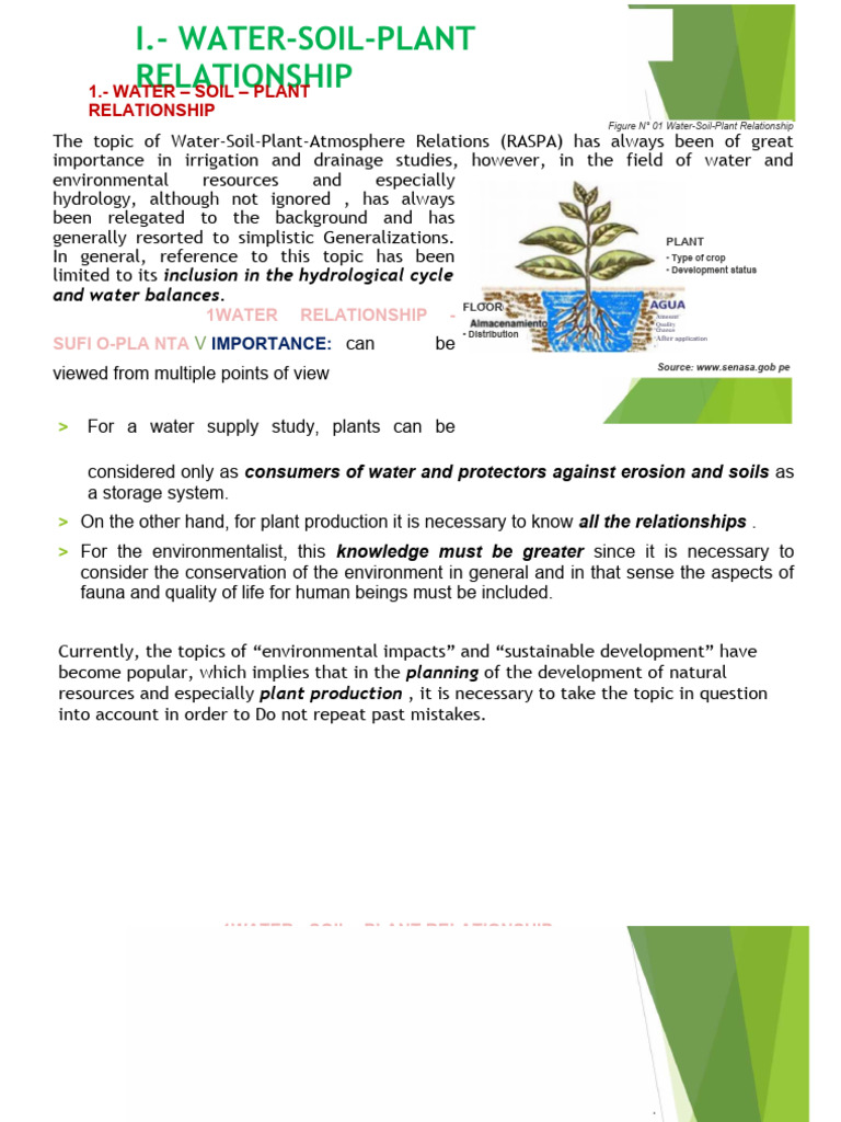 Water-Soil-Plant Relationship | PDF | Evapotranspiration | Soil