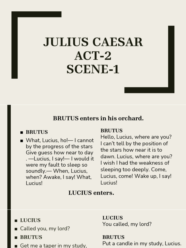 Julius Ceaser Act 2 Scene 1 (Part 1) | PDF | Julius Caesar | Mark Antony