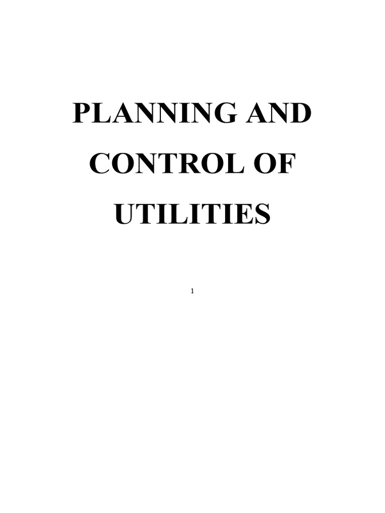 Utility Planning | PDF | Goal | Labour Economics