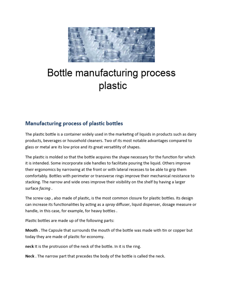 Plastic Bottle Manufacturing Process.01 | PDF | Plastic | Polyethylene
