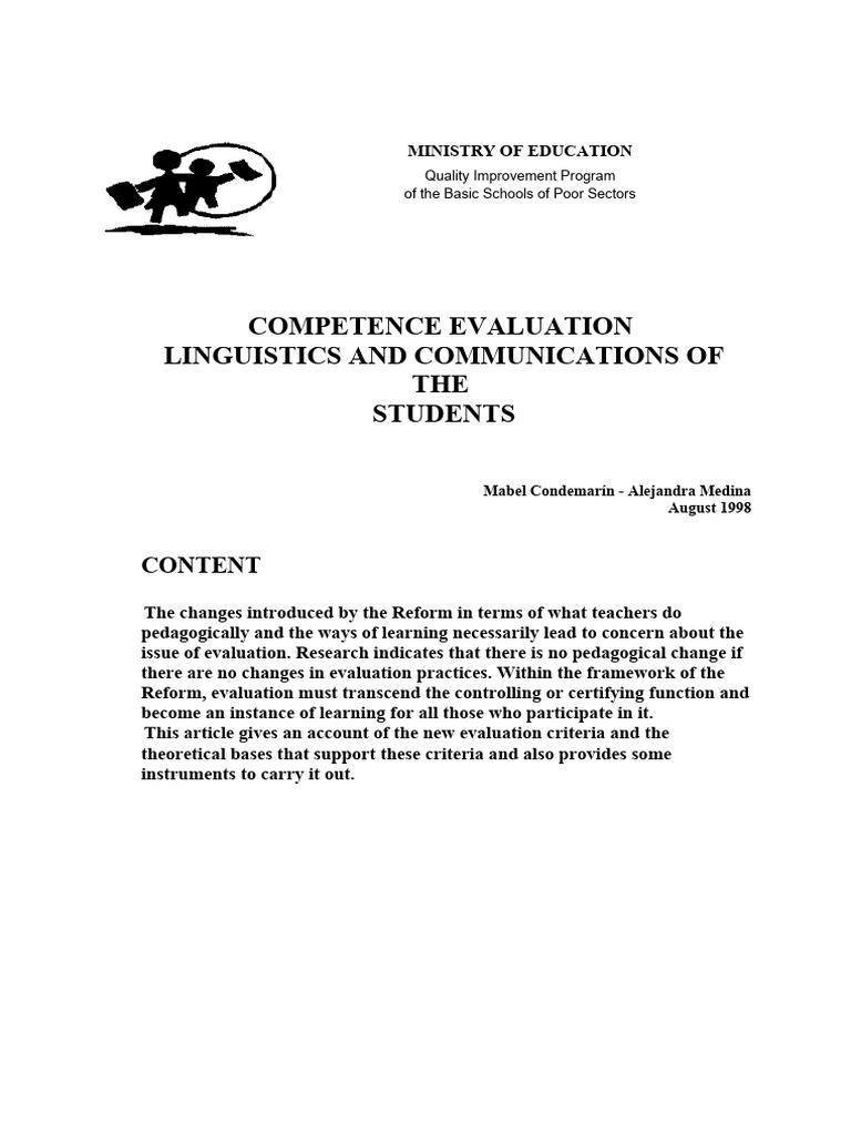 Linguistic Skills Evaluation in Schools | PDF | Reading Comprehension ...