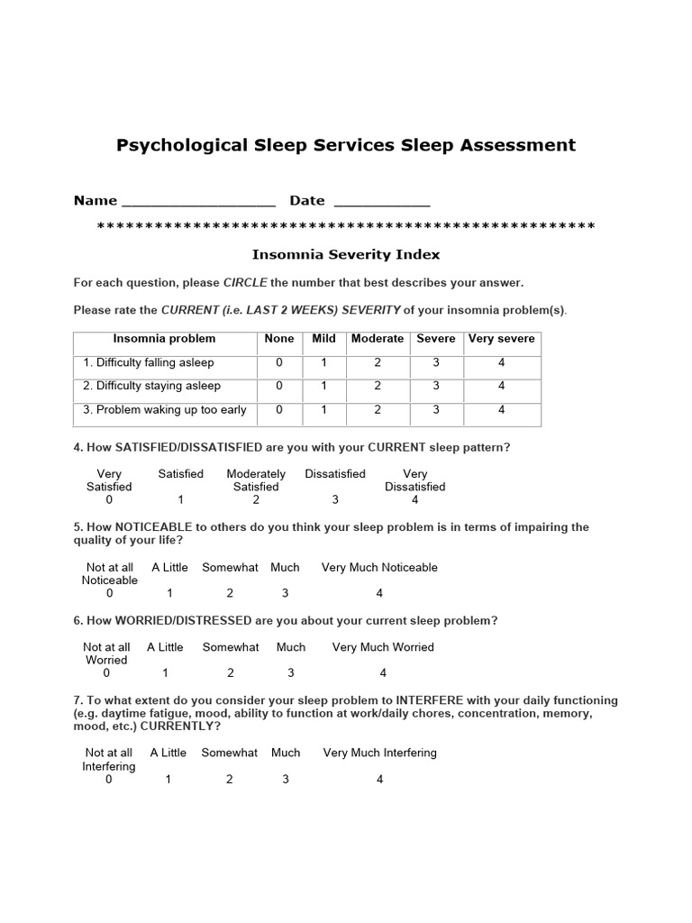 Sleep Tests | PDF | Sleep | Insomnia