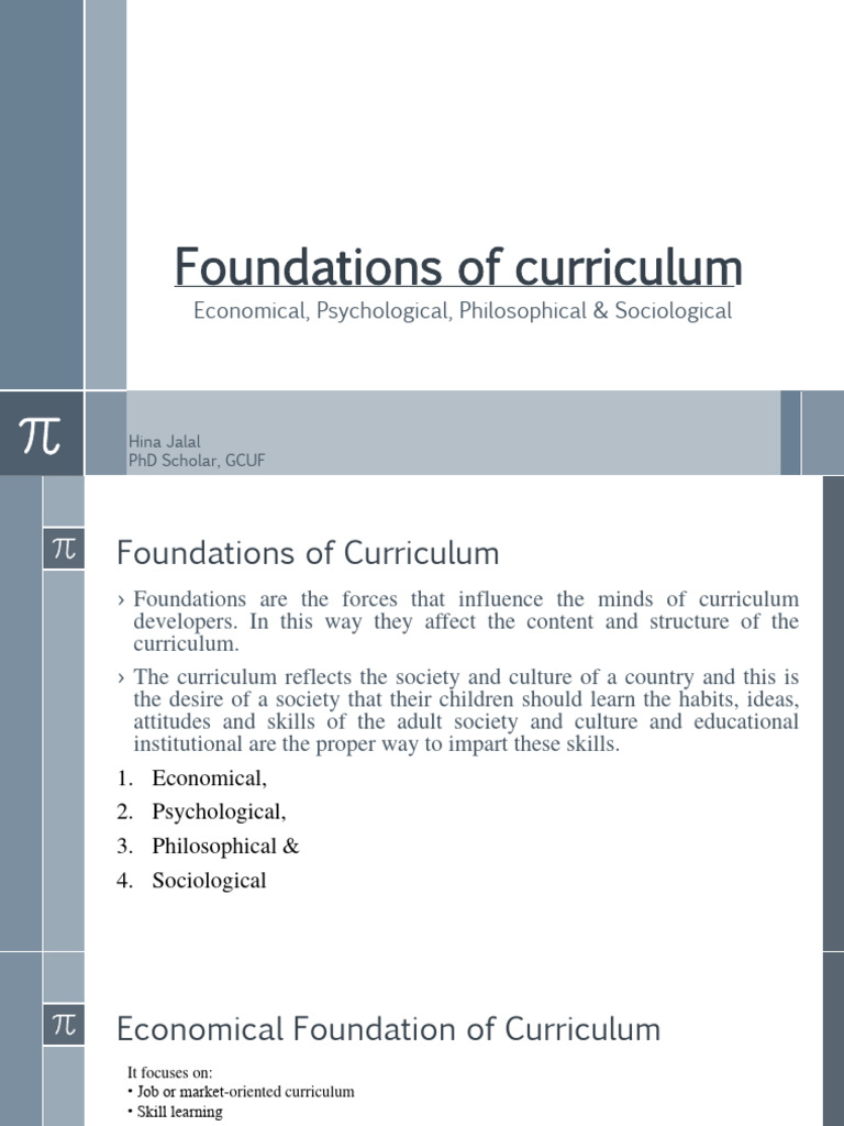 Foundations of Curriculum | PDF | Curriculum | Learning