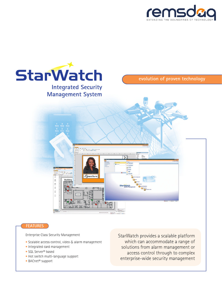 Remsdaq Starwatch Access Security Software Brochure | PDF | Microsoft Windows | Access Control