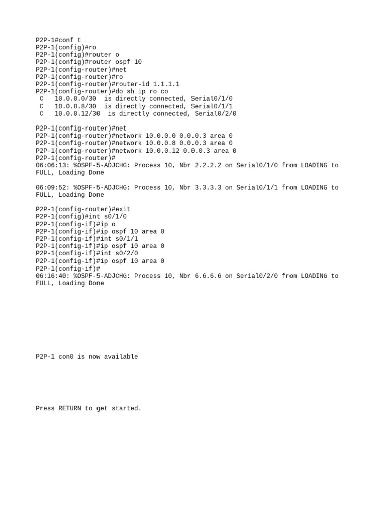 Commande Ospf Ava | PDF | Router (Computing) | Wide Area Network