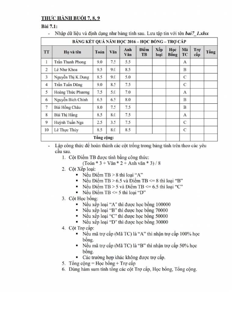 Thuc Hanh Buoi 7-8-9 (OnTapCacHamCoBan) - Image | PDF
