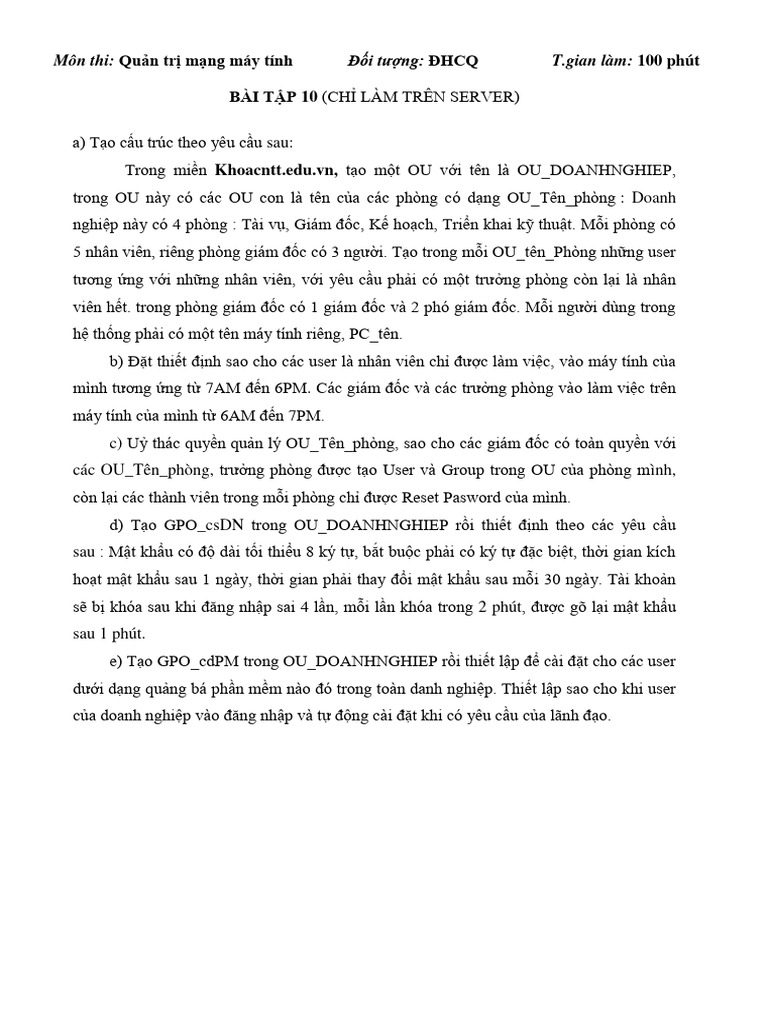 Bai Tap 10 - 11 Tong Hop | PDF