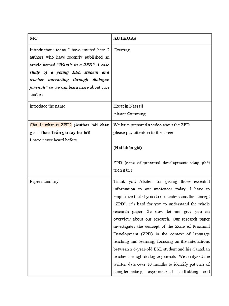 Script For MC | PDF | Learning | Teachers