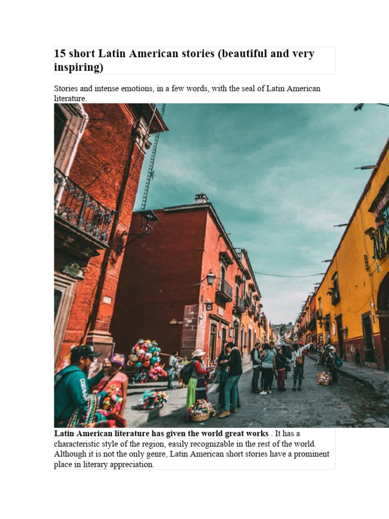 Inspiring Latin American Short Stories | PDF | Latin American Literature