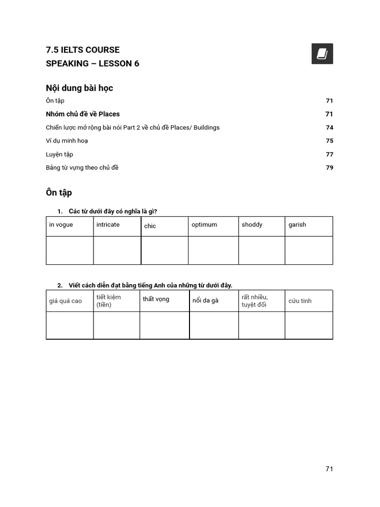 6) 7.5 Speaking.L6.90.Re - Handout - 2023-01-30-19-49-49-4167 | PDF