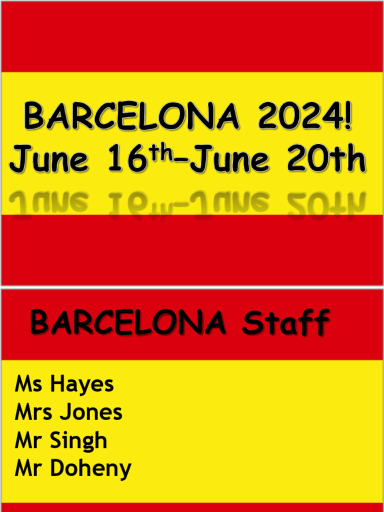 Barcelona 24 - Parent Info Evening v3 Anon | PDF