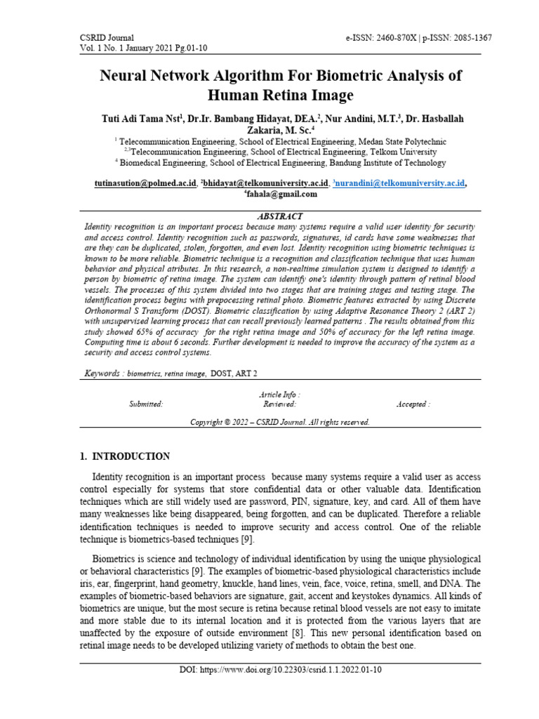 Template Csrid B.inggris | PDF | Biometrics | Image Segmentation