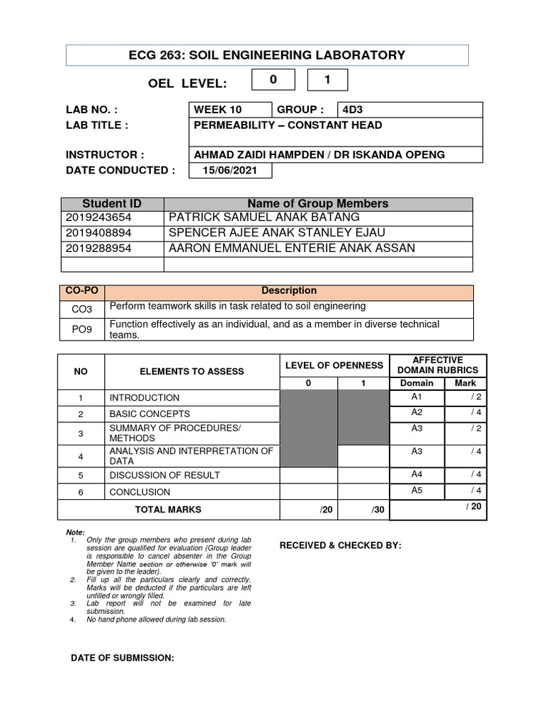 LabReport 4D3 Week10 | PDF | Density | Silt