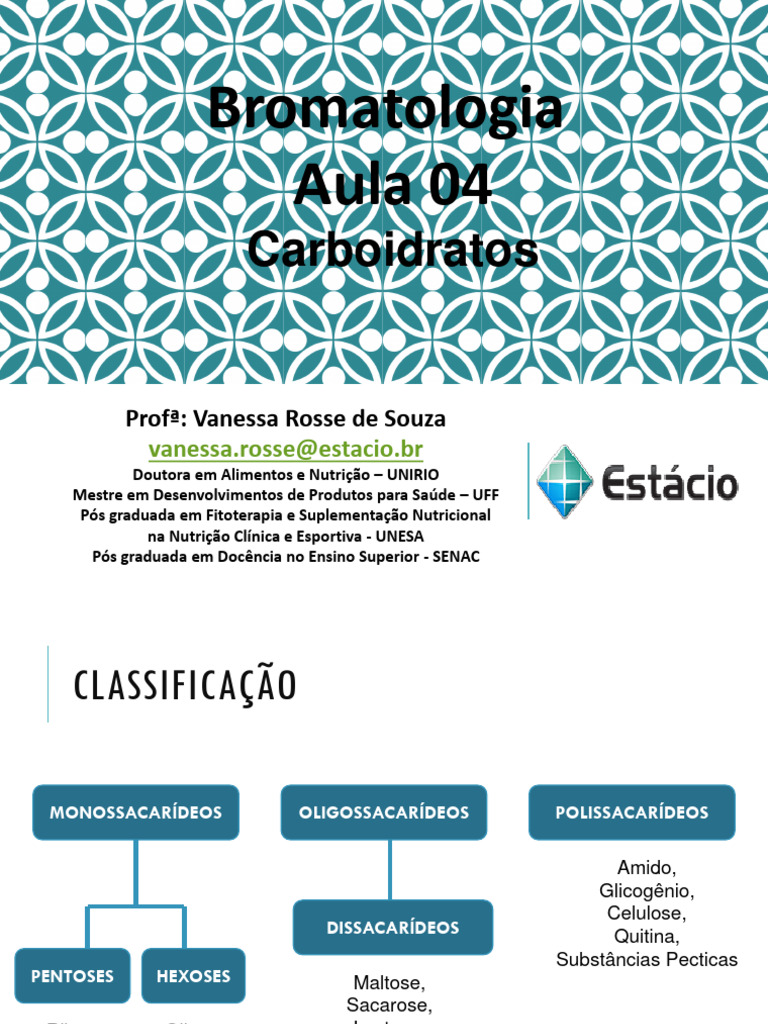 Bromatologia - Aula 4 1 Carboidratos Mel | PDF | Mel | Sacarose
