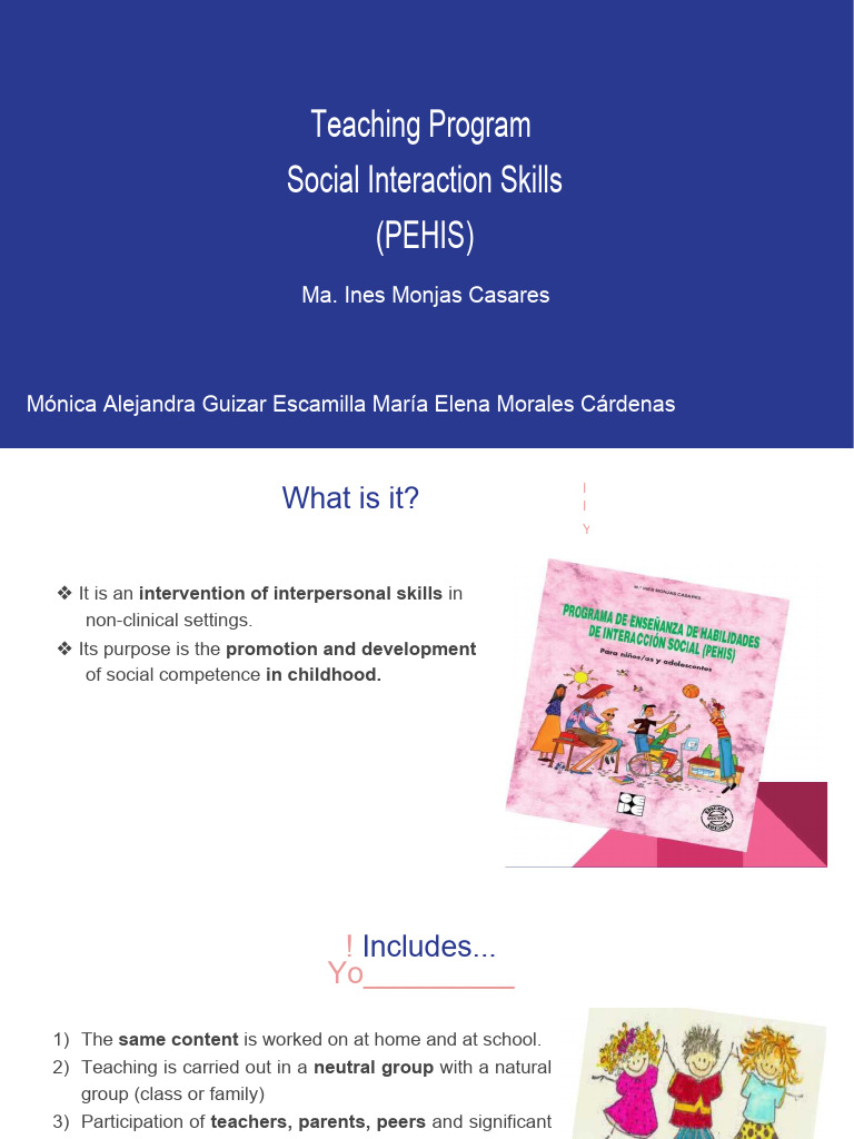 Social Interaction Skills Teaching Program (PEHIS) | PDF | Social ...