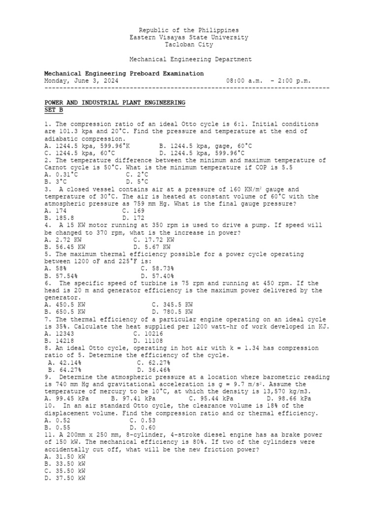 Pipes Set B Problems | PDF | Horsepower | Pump