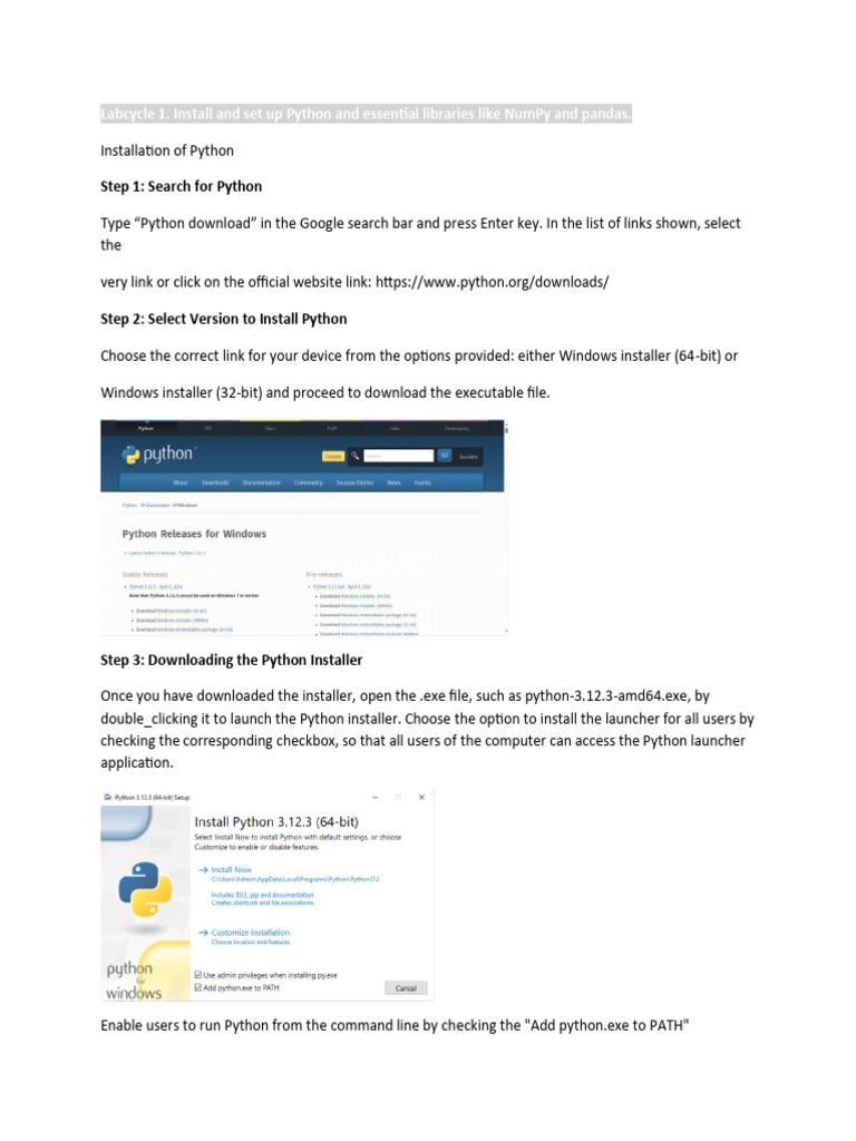 ML Lab Manual | PDF | Machine Learning | Installation (Computer Programs)